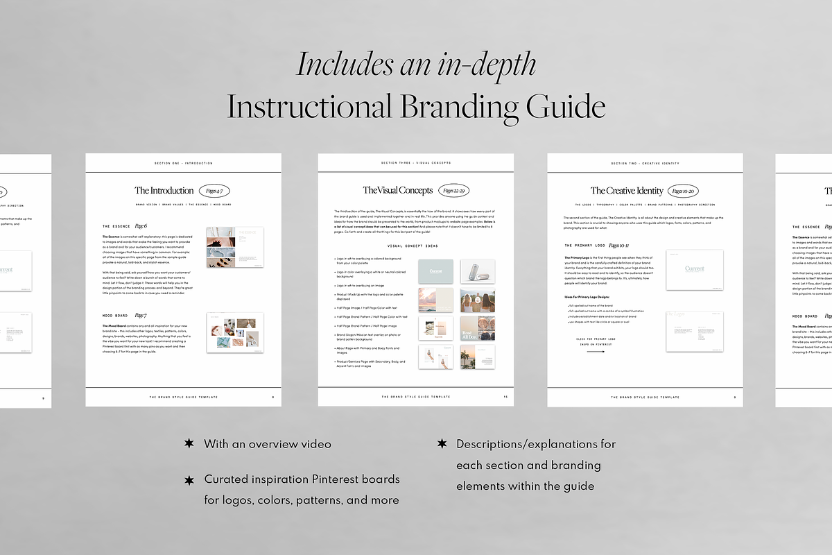 Current Brand Style Guide Template, a Books & Magazine Mockup by Chloe ...
