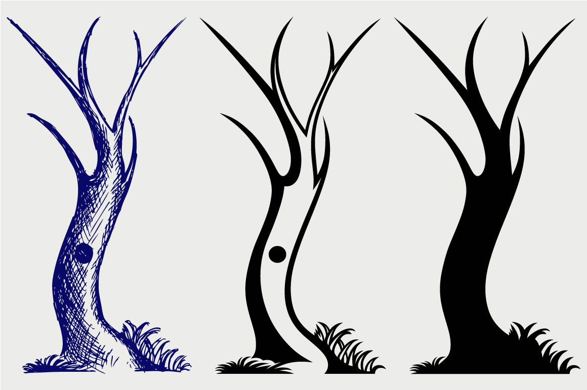 Abstract trees 4, an Outline Icon by LineworkStock