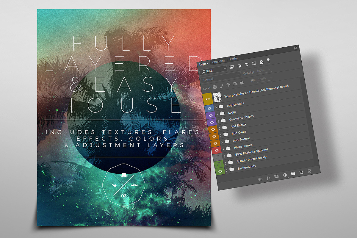 Hipster Photo Template V.2, a Poster Template by Graphicdome