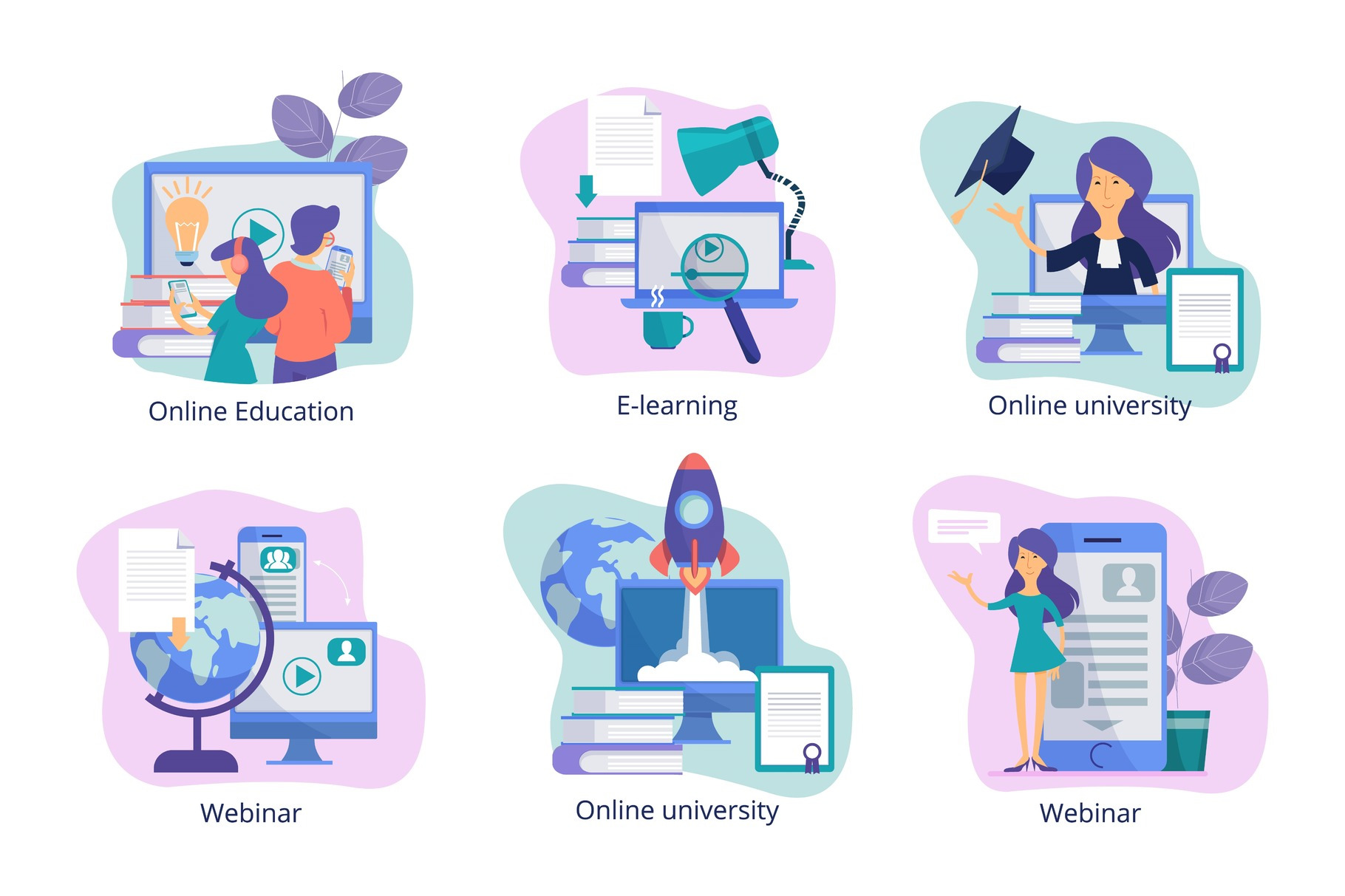 Online education. Web study distance, a Graphic by Onyx