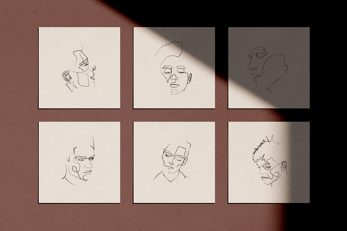 Male Portrait Line Drawings, a Person Illustration by Delightful Design