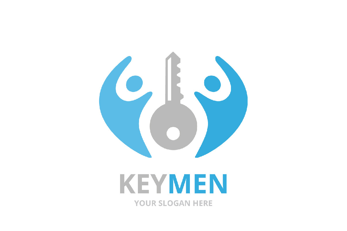 Vector key and people logo, a Branding & Logo Template by GraphiShop