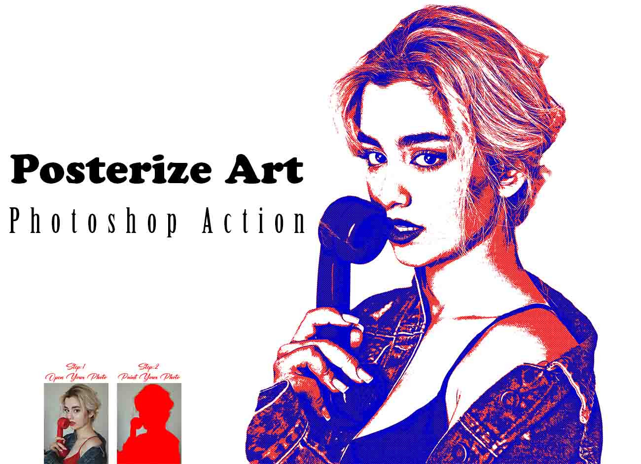 Posterize Art Photoshop Action, an Action Add-On by Studio Retouch