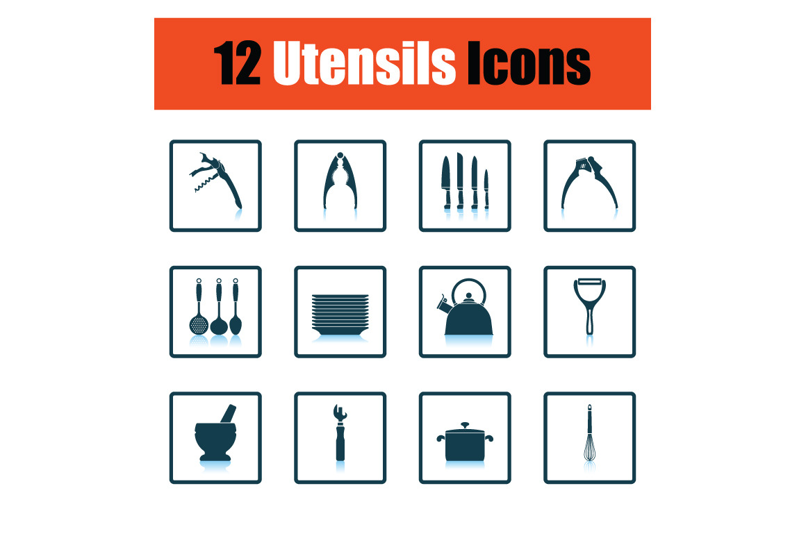 Utensils icon set, an Icon by Pavel Vectors