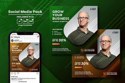 Social Media Post Template, a Social Media Template by yuanesei