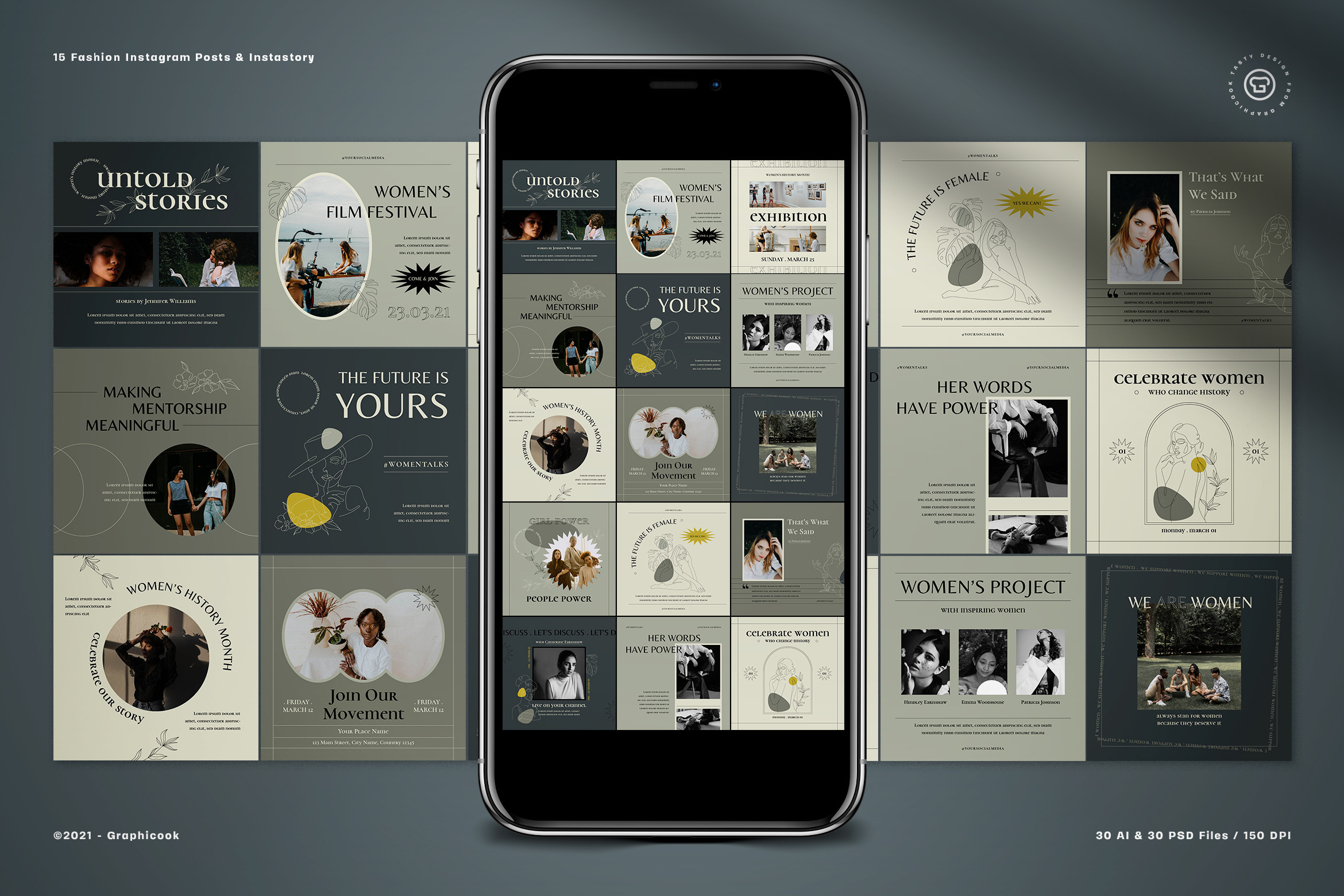 Instagram Women's History Month, a Social Media Template by graphicook