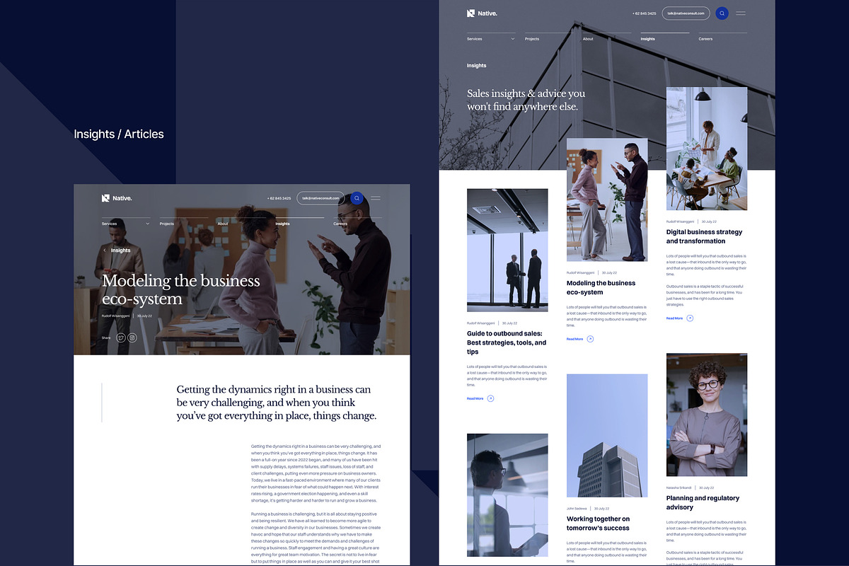 Native-Business Figma Web Template | Creative Market