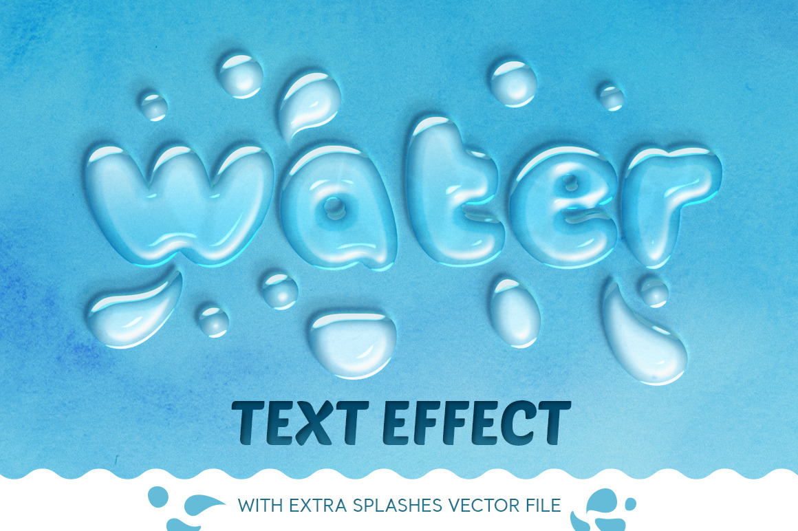Water text effect