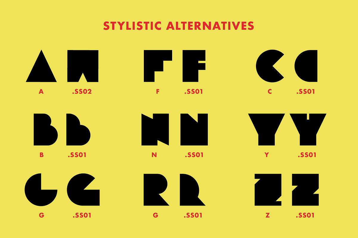 Morro - Geometric figures font, a Font by Great Scott! | morro font ...