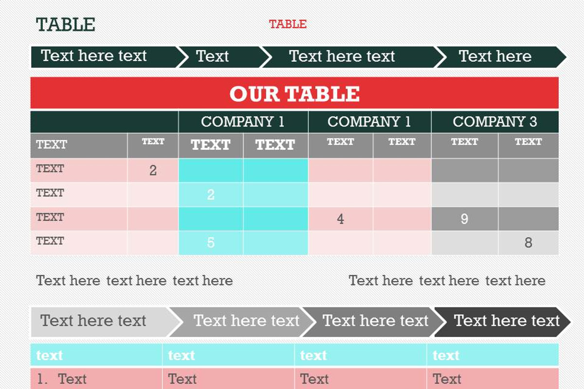 Table 1 PowerPoint Template, a Presentation Template by Yes Presentations