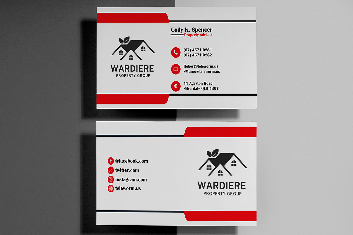Premium Identity Contact Card PSD