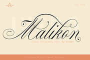 Malikon (New Update), a Script Font by Alcode