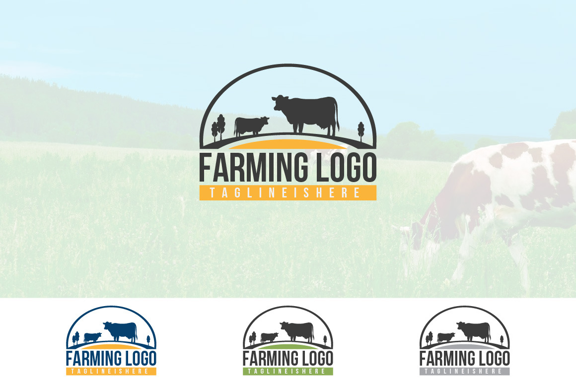 Cow Dairy Beef Farm Logo, a Branding & Logo Template by jongcreative