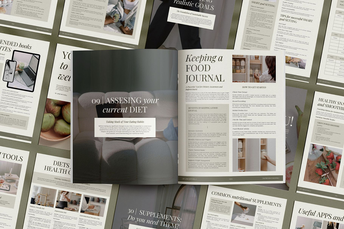 Nutrition Coach Ebook Canva Template | Amare Creative | Creative Market