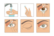 Contact lenses. Instruction, an Object Graphic by Things for designers