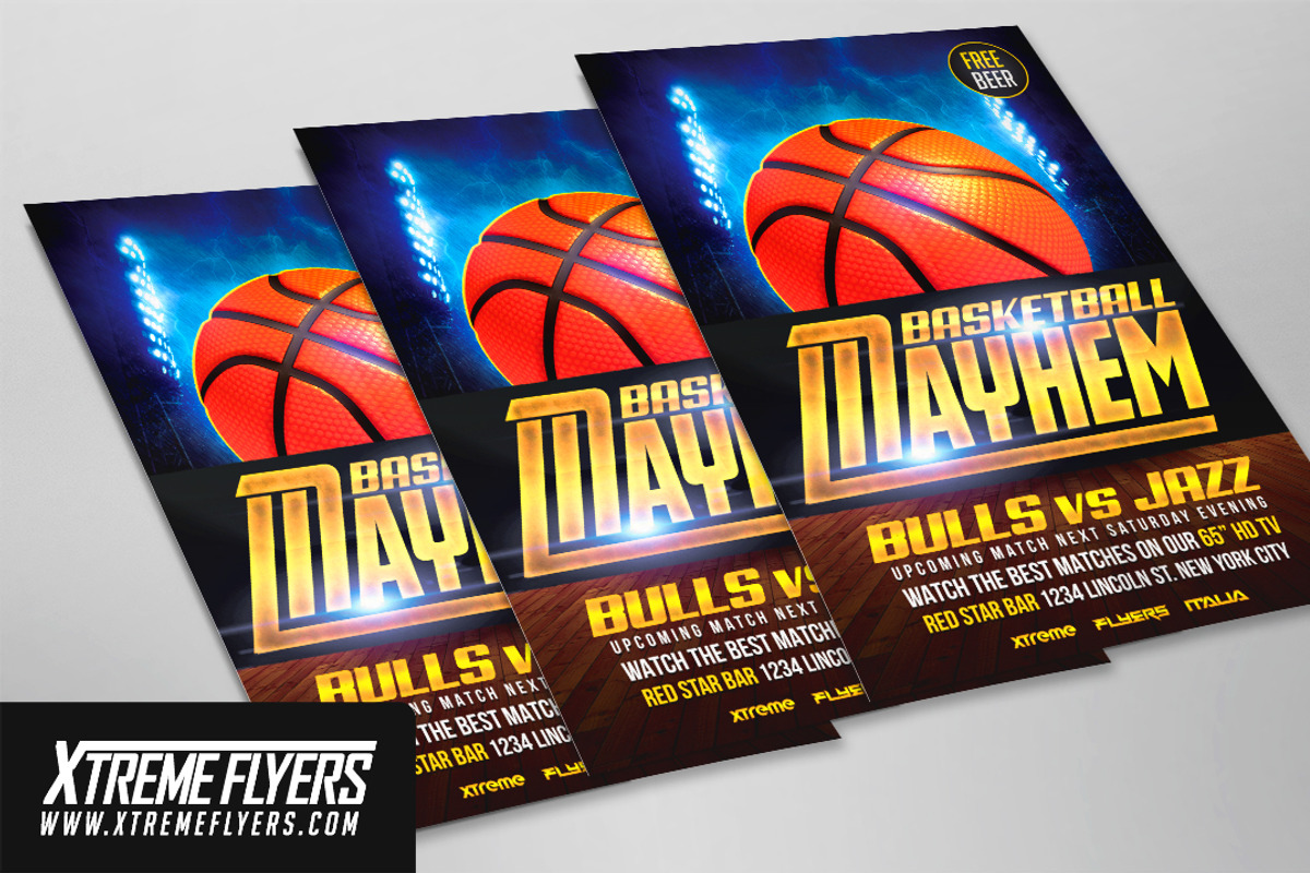 Basketball Flyer Template, a Flyer Template by XtremeFlyers