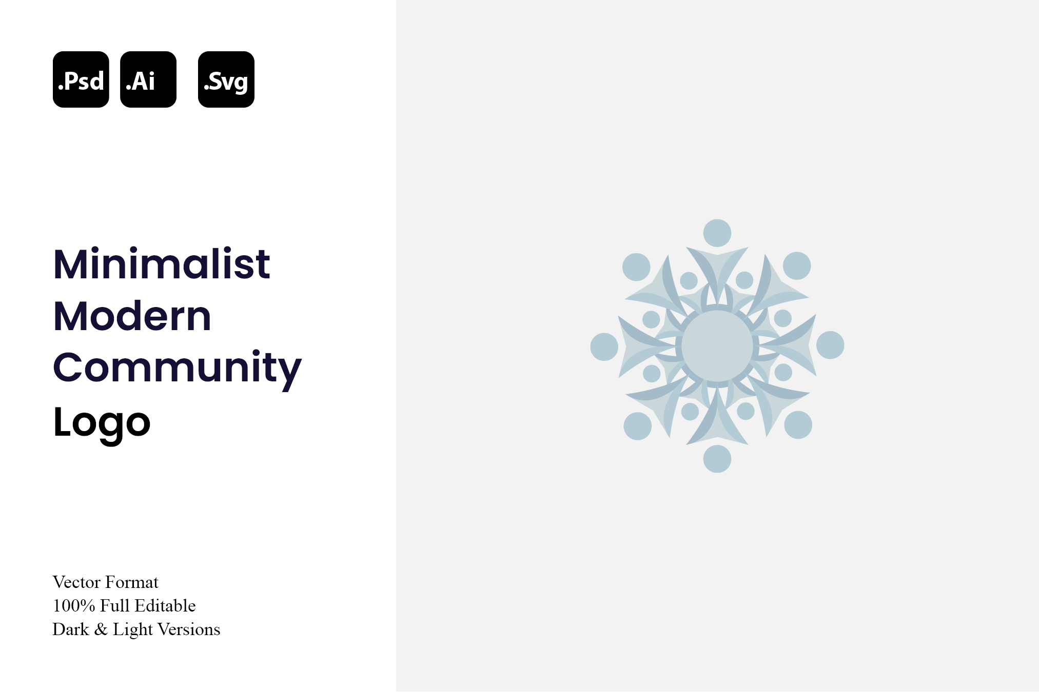 Minimalist Modern Community Logo | Creative Market