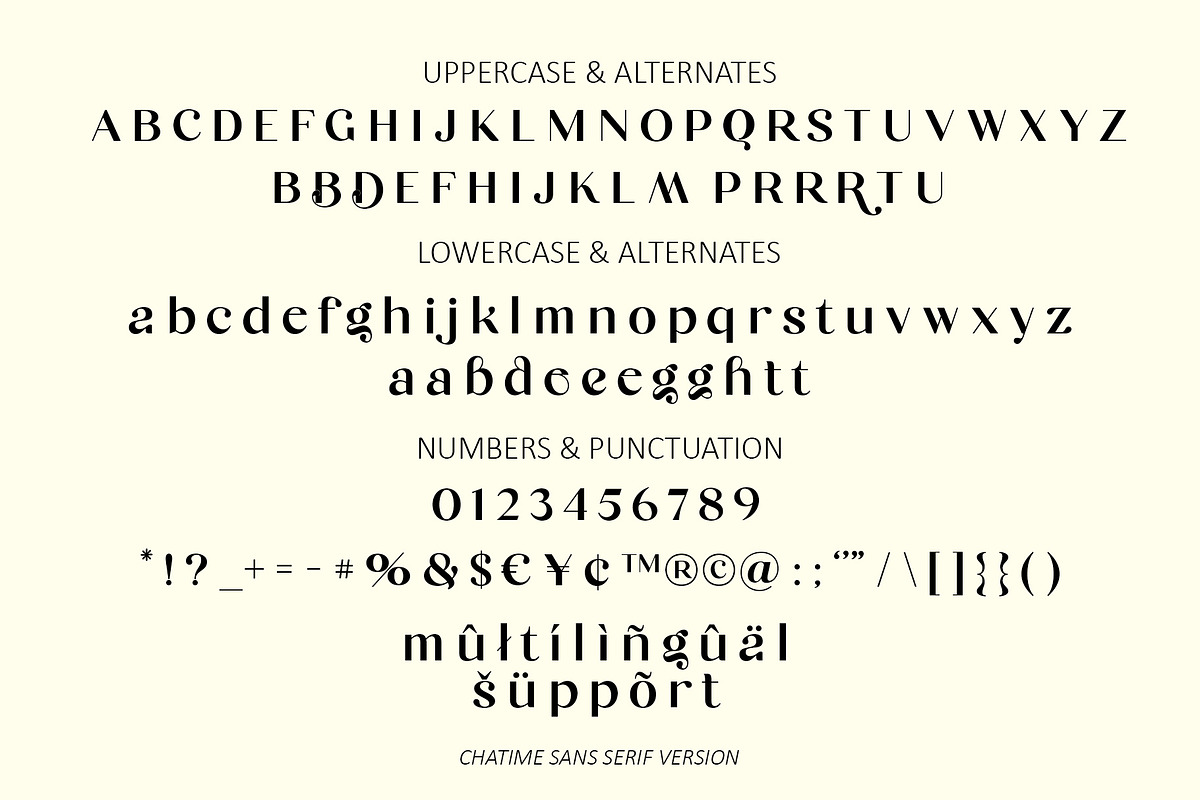 chatime - a bold ligature font, a Serif Font by NYDESIGN