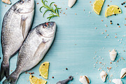 Fresh raw sea bream | Food Images ~ Creative Market
