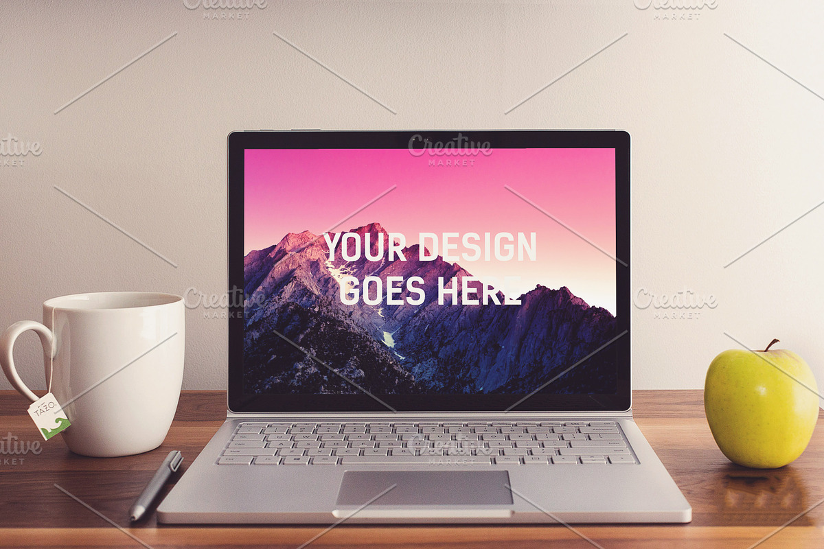 Microsoft Surface Book Mock-up Pack, a Books & Magazine Mockup by vraiana