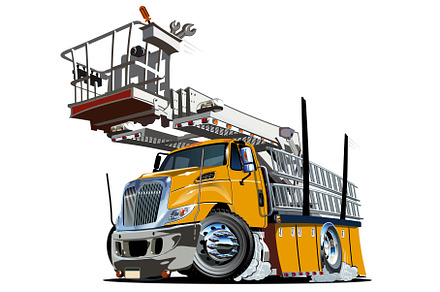 Cartoon big rig tow truck, a Transportation Illustration by Mechanik