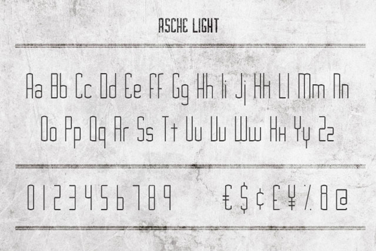 Asche Font, a Sans Serif Font by Medialoot