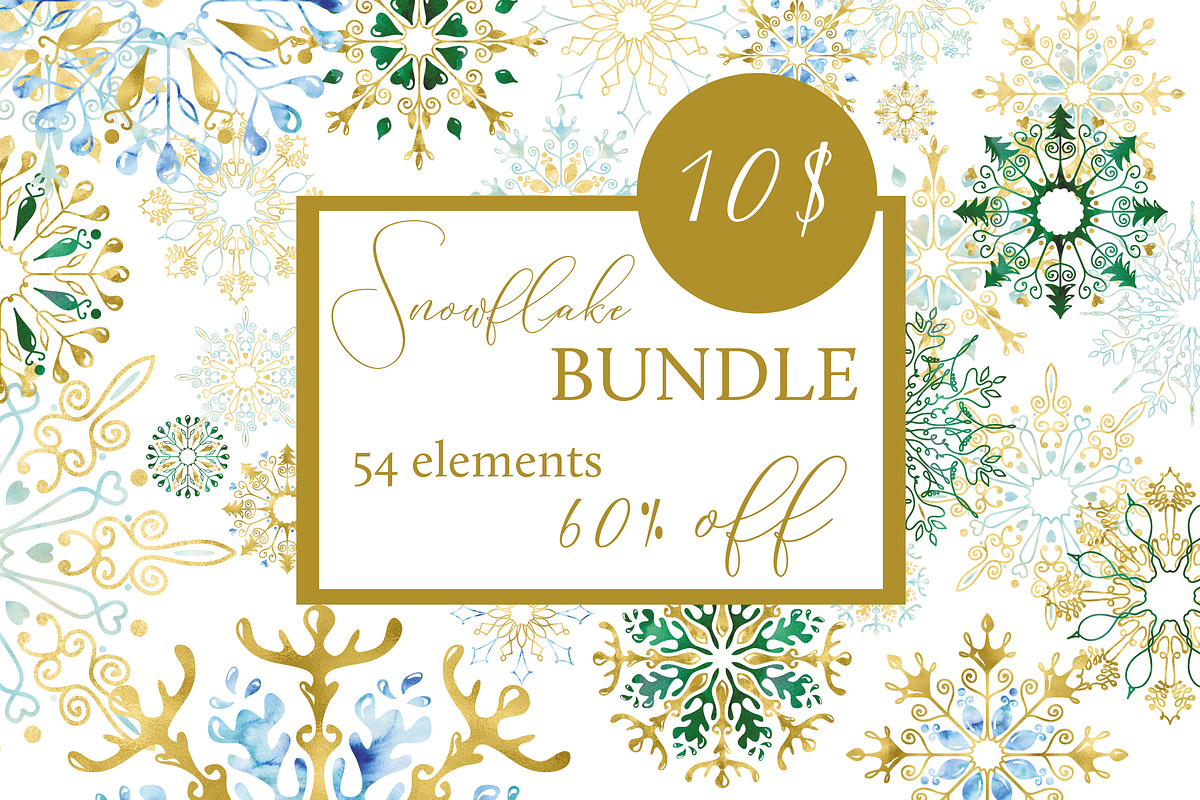 Snowflakes Bundle SALE, an Object Graphic by savanamm design