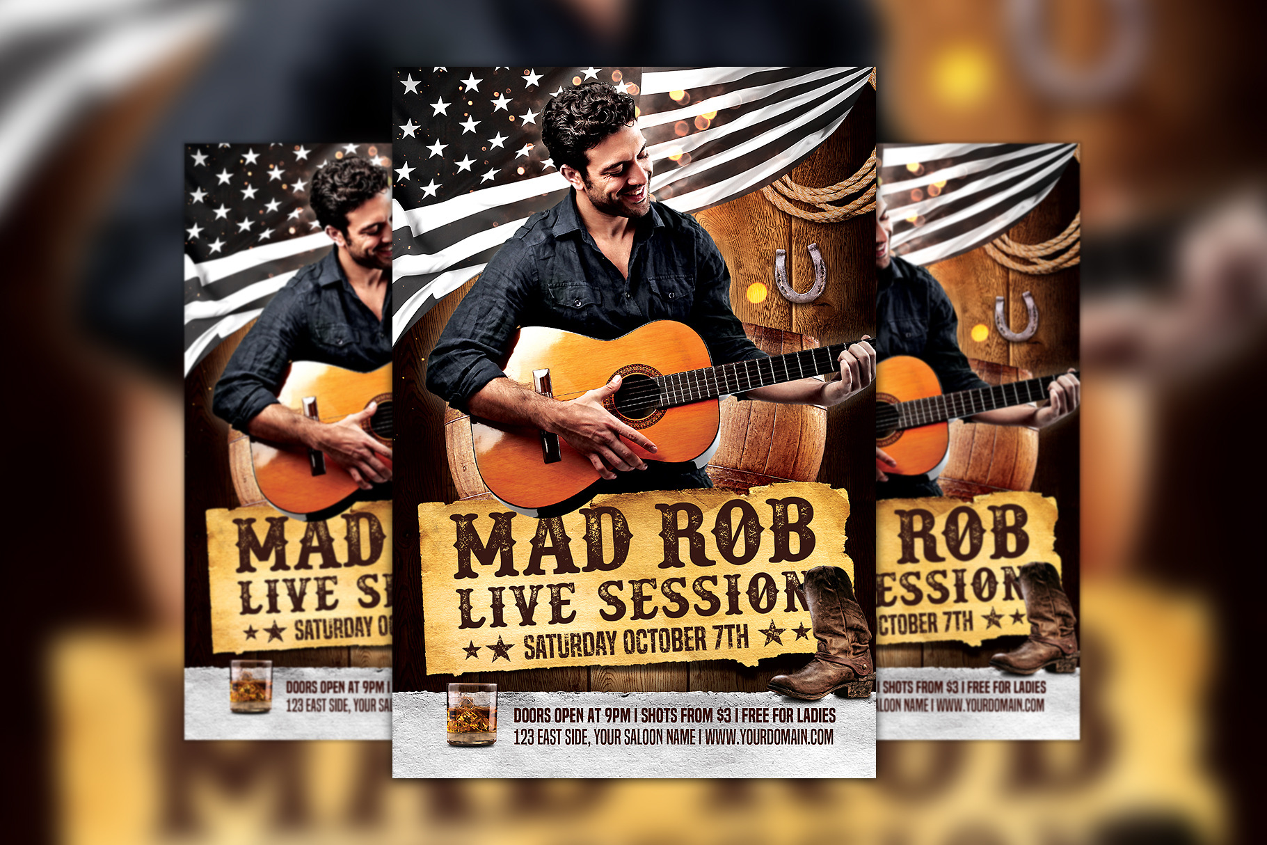 Country Music Event Flyer Template, a Flyer Template by Flyermind