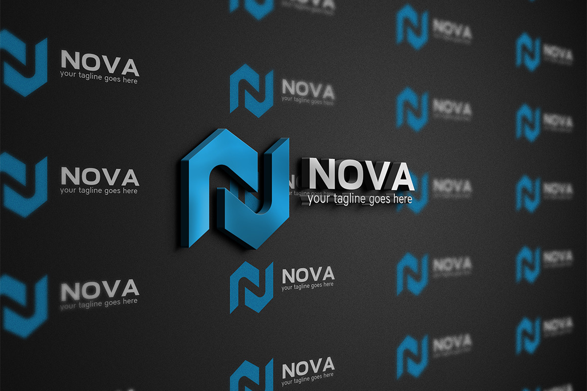 nova logo, a Branding & Logo Template by Indigo Graphic Shop