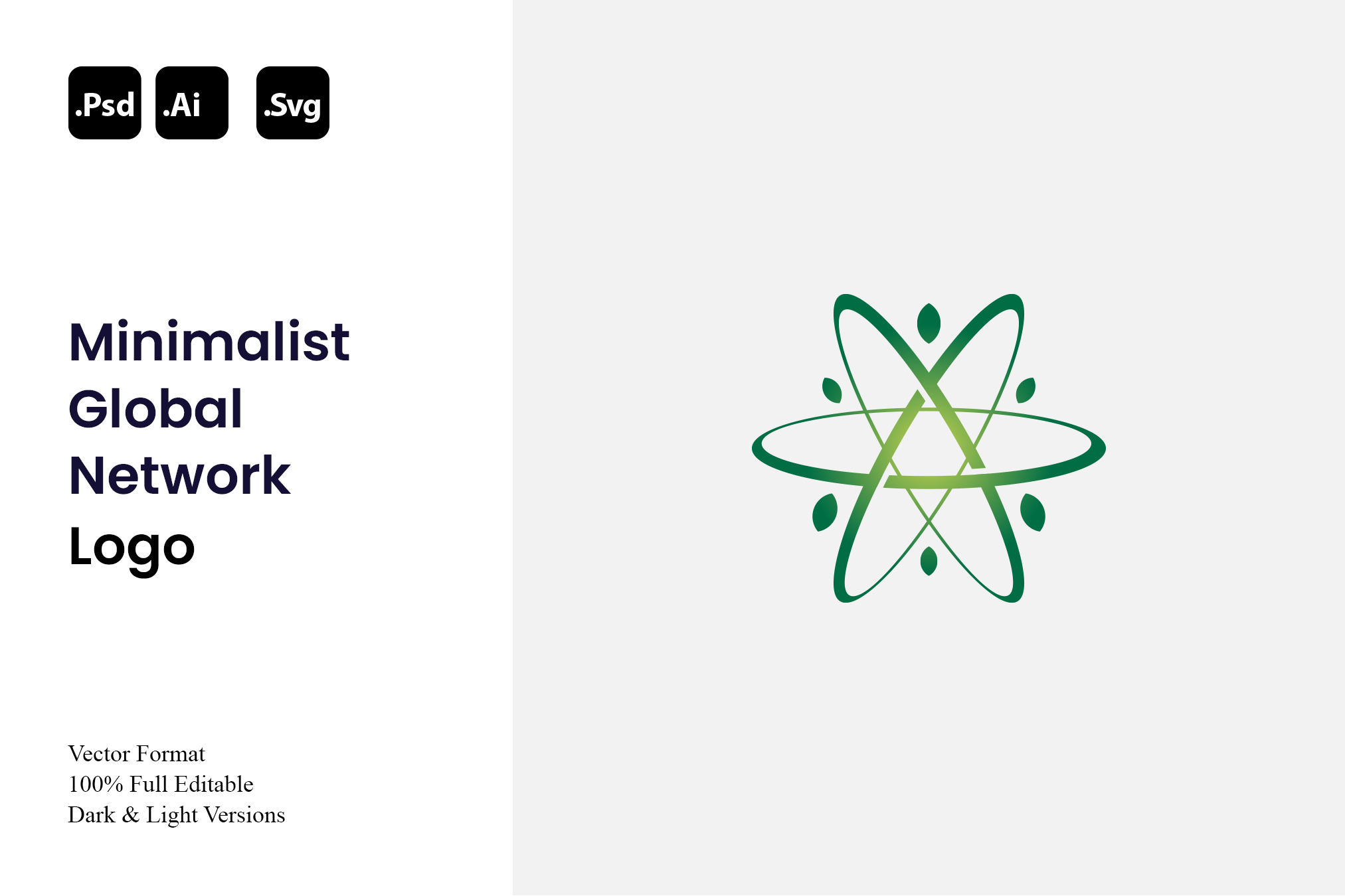 Minimalist Global Network Logo