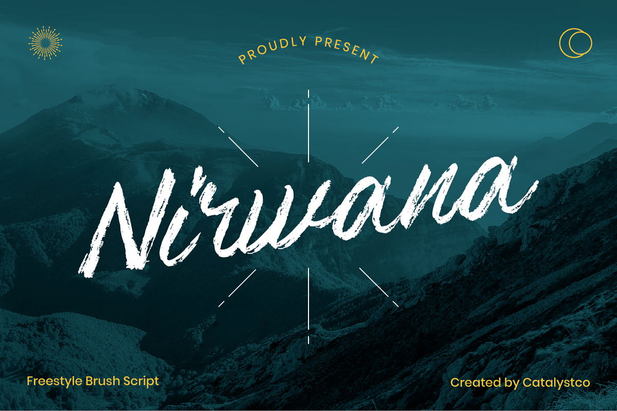 Nirwana Freestyle Brush Script Font, a Script Font by catalystco.studio