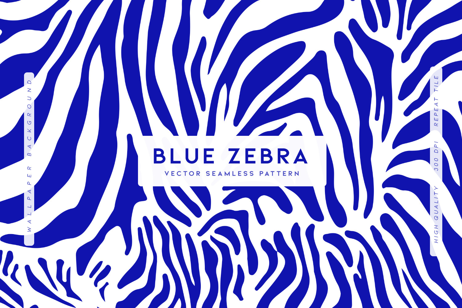 Blue Zebra | Vector Animal Print, a Pattern Graphic by MalyskaStudio ...