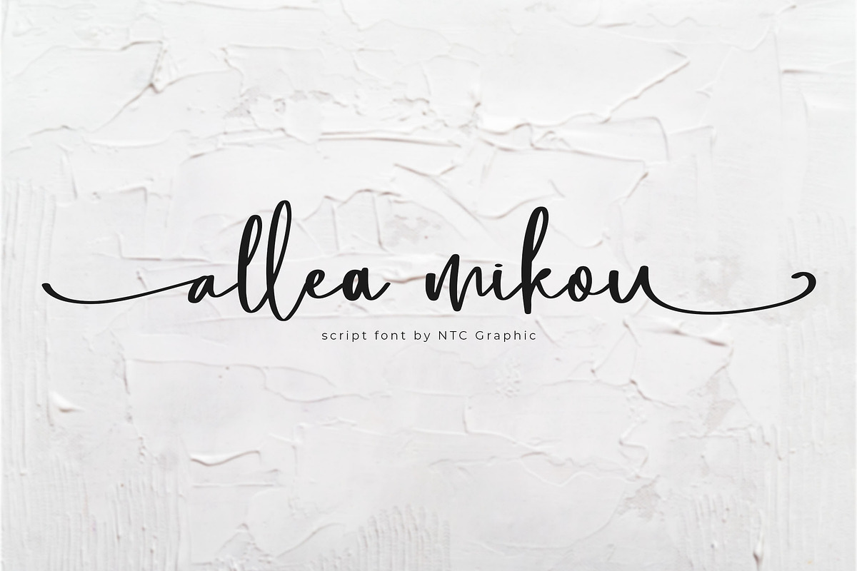 Allea Mikou Brush Script Font, a Script Font by NTC Graphic | Creative Market