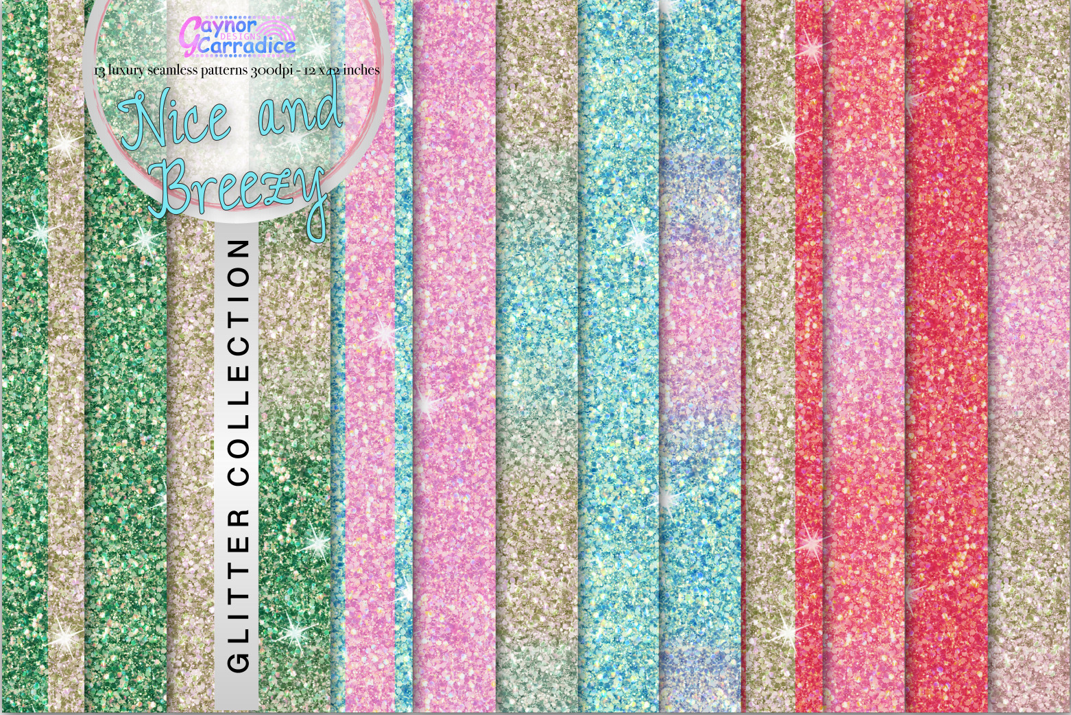 Nice and Breezy glitter collection, a Pattern Graphic by Gaynor ...