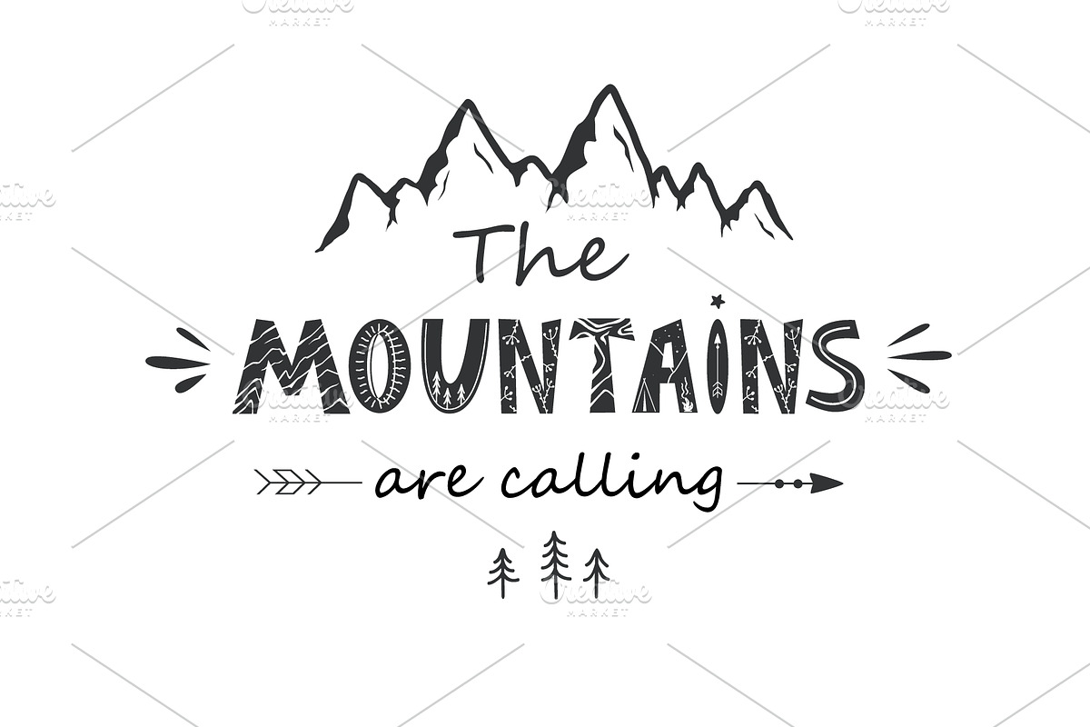 The Mountains Are Calling. Vintage, an Illustration by Toltemara ...