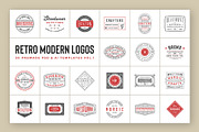 50 Retro Modern Logos Vol.1, a Branding & Logo Template by Graphicdome
