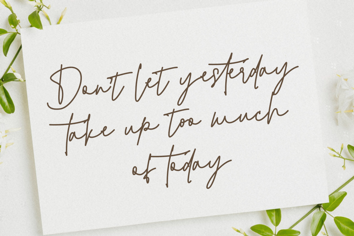 Alexandra Monoline Script, a Script Font by Creatype Studio