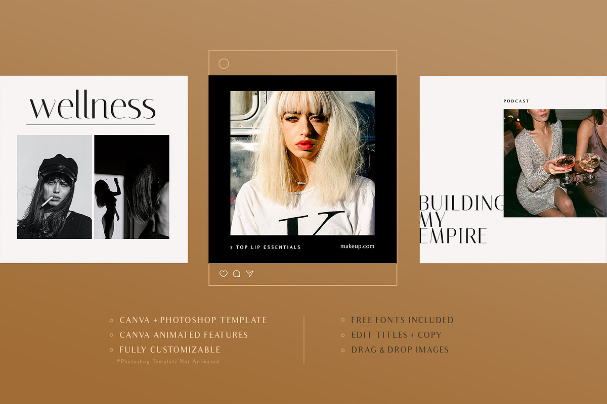 2021 LUXE Instagram Template Canva & PS