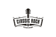 Classic Rock Country Guitar logo, a Branding & Logo Template by Enola99d