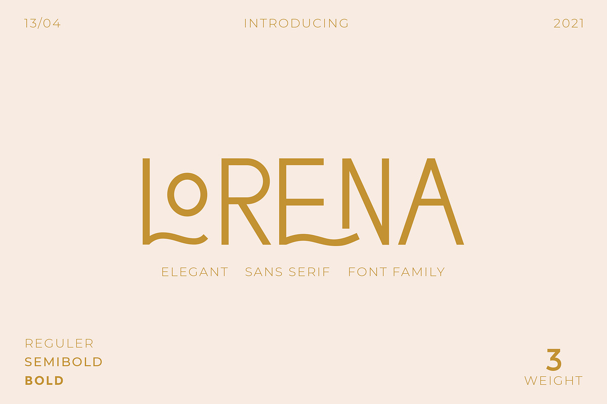 Lorena Typeface, a Sans Serif Font by Creative Corner