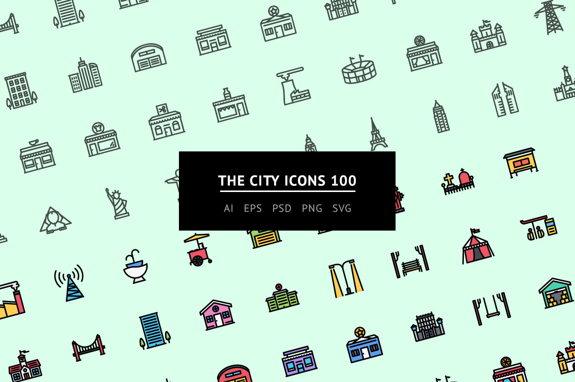 The City Icons 100, a Duotone Icon by Last Spark