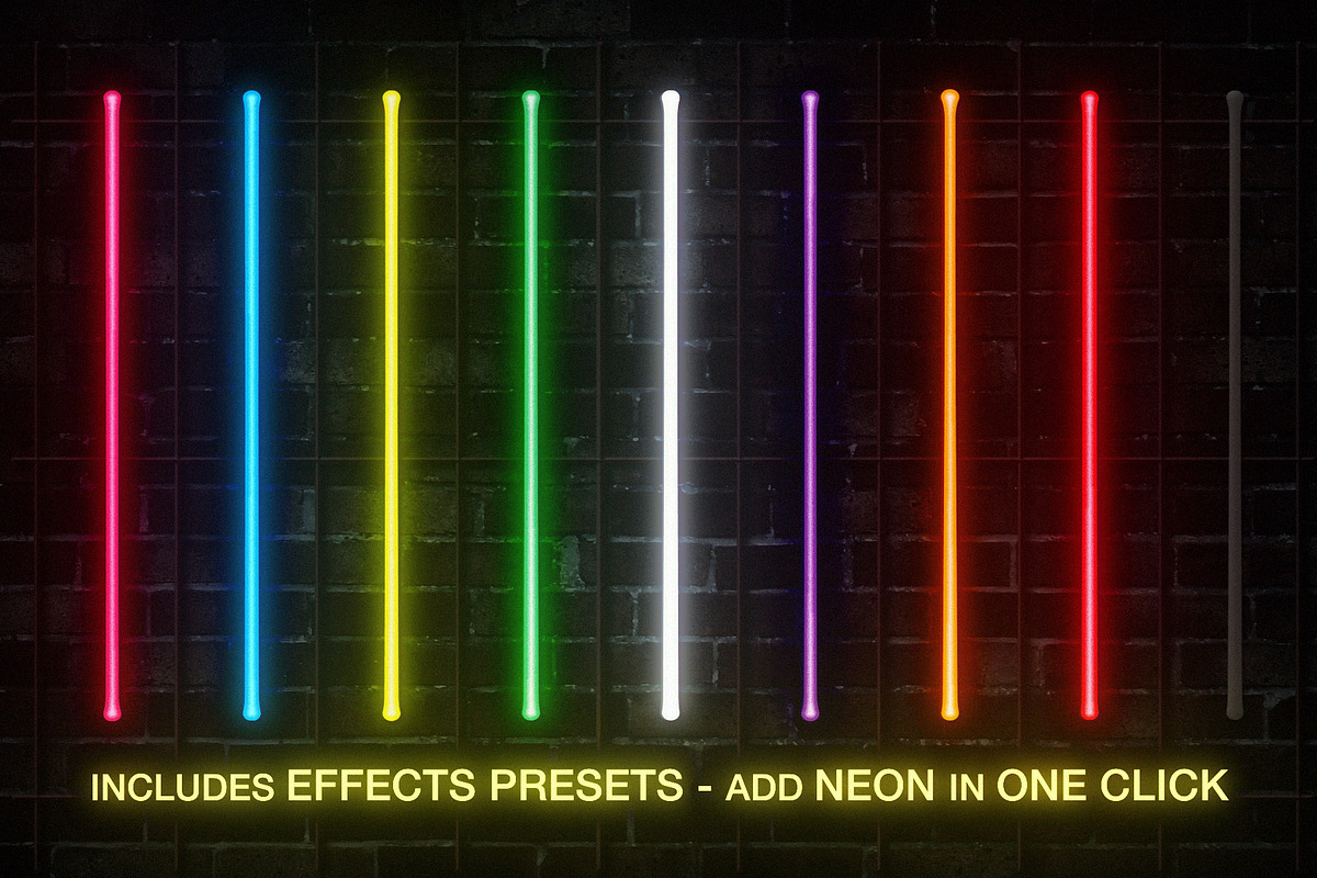 Neon Sign Collection: Volume One, a Texture Illustration by Wingsart Studio