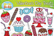 VDay Sweet Treats Clipart Set, a Graphic by Zip-A-Dee-Doo-Dah Designs