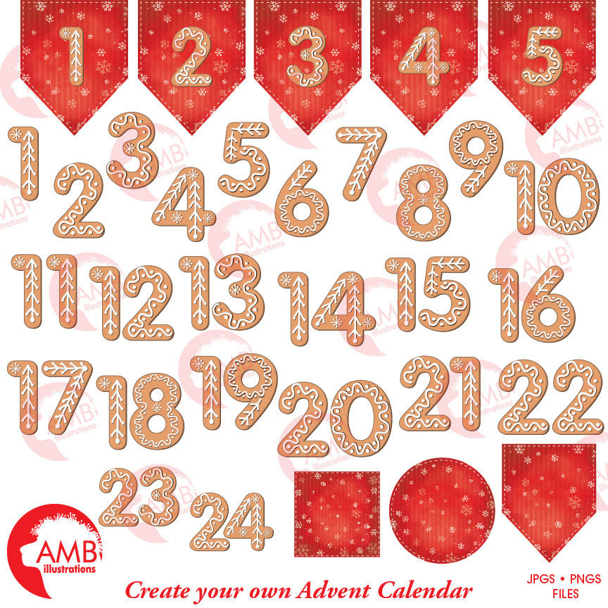 Gingerbread Number Clipart, 1527, a Decorative Illustration by ...