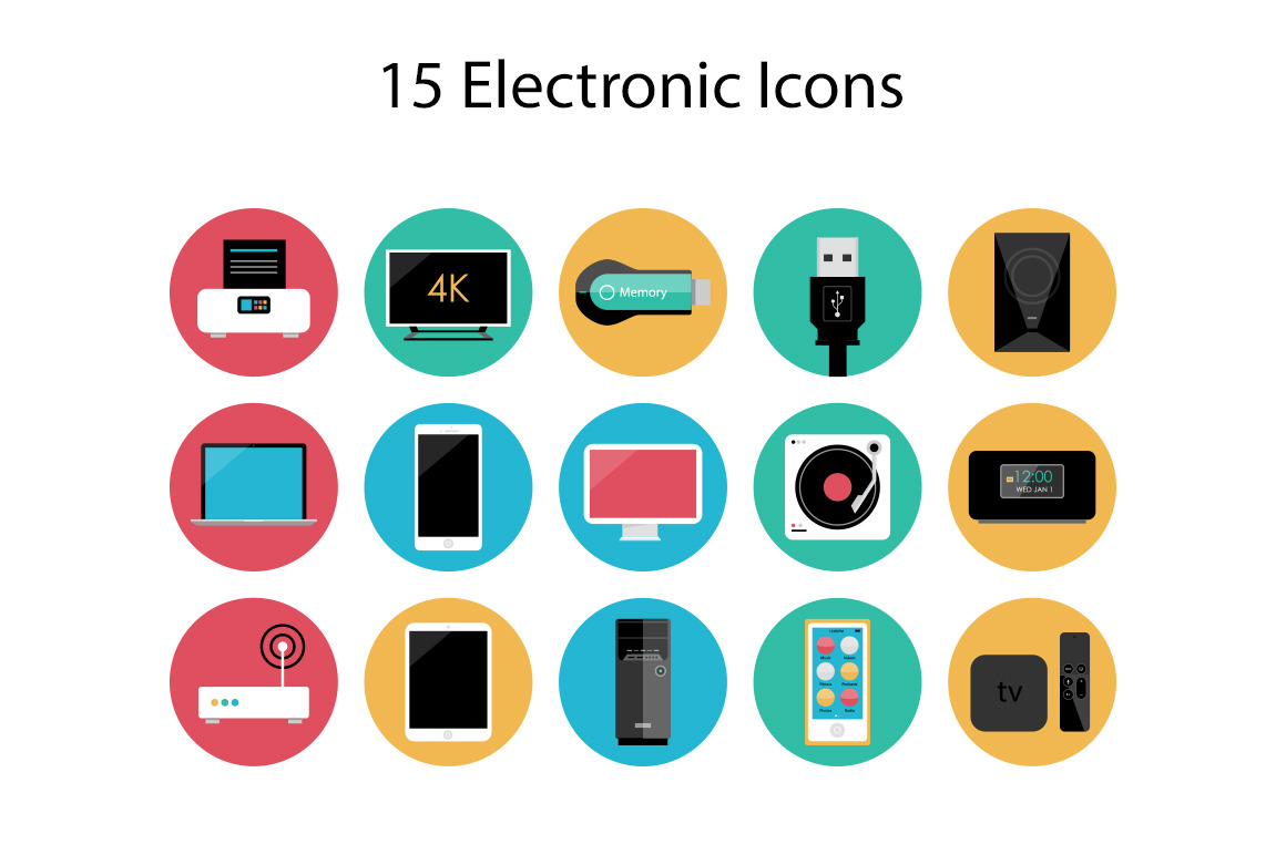 15 Electronic Icons, an Icon by Designs By Alfredo