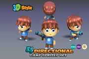 4- Directional Game Character Sprite, an Animal Illustration by ...