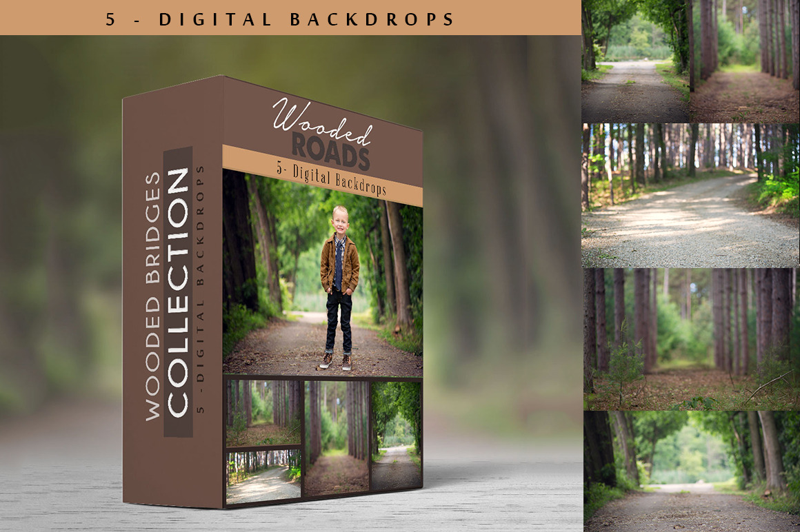 Wooded Roads - Digital Backdrops, a Texture Graphic by DareToDream