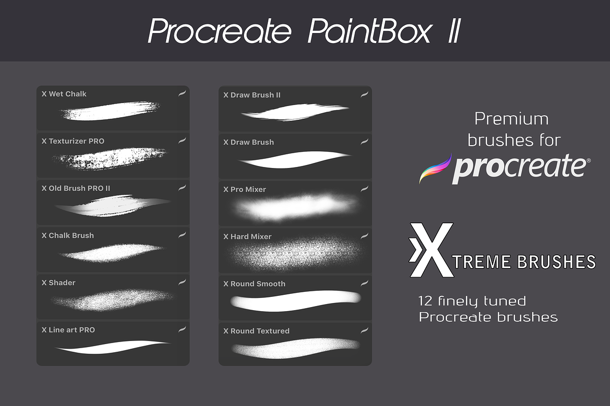 Procreate PaintBox II, a Brush Add-On by Extreme Brushes