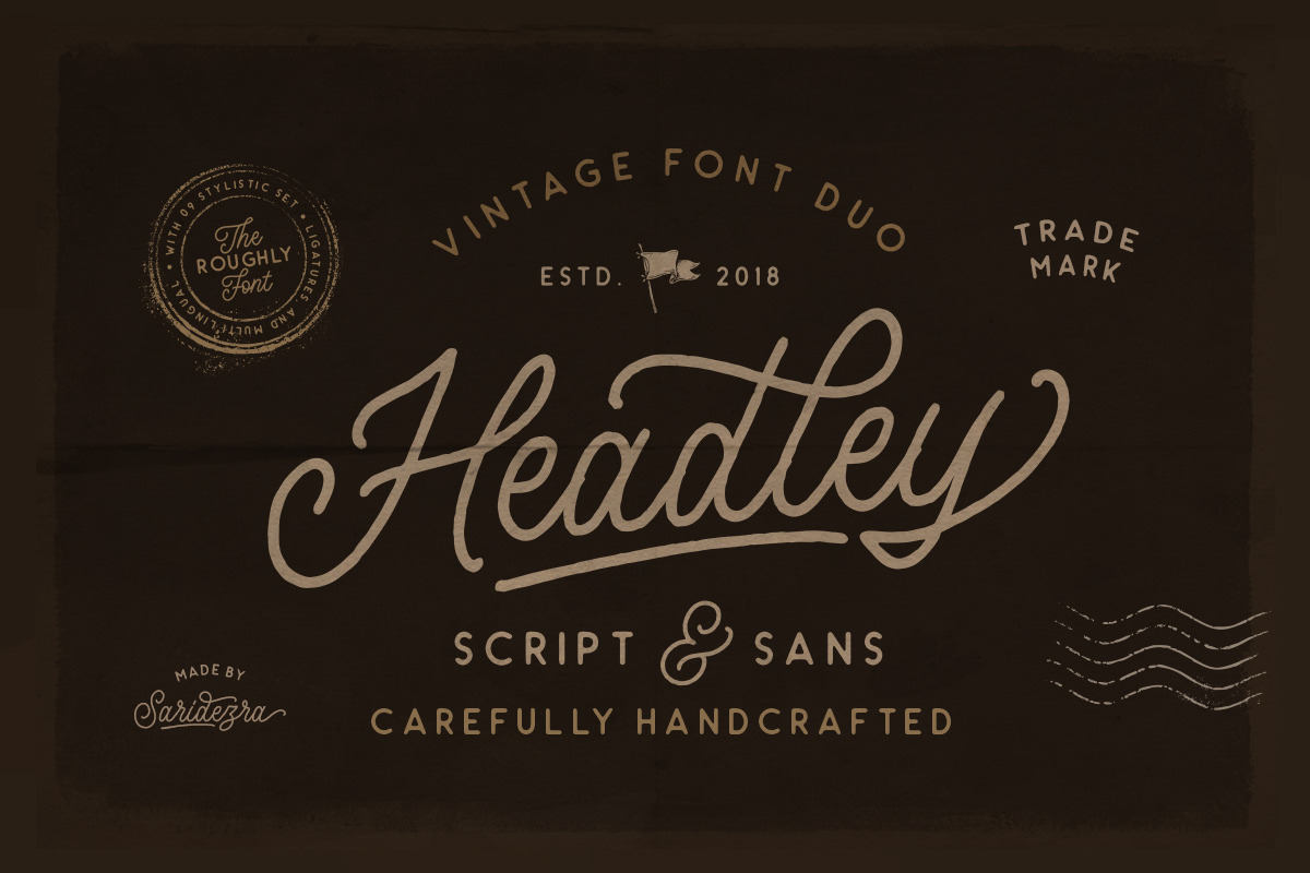 Headley - Vintage Font Duo (30% OFF), a Script Font by Sarid Ezra
