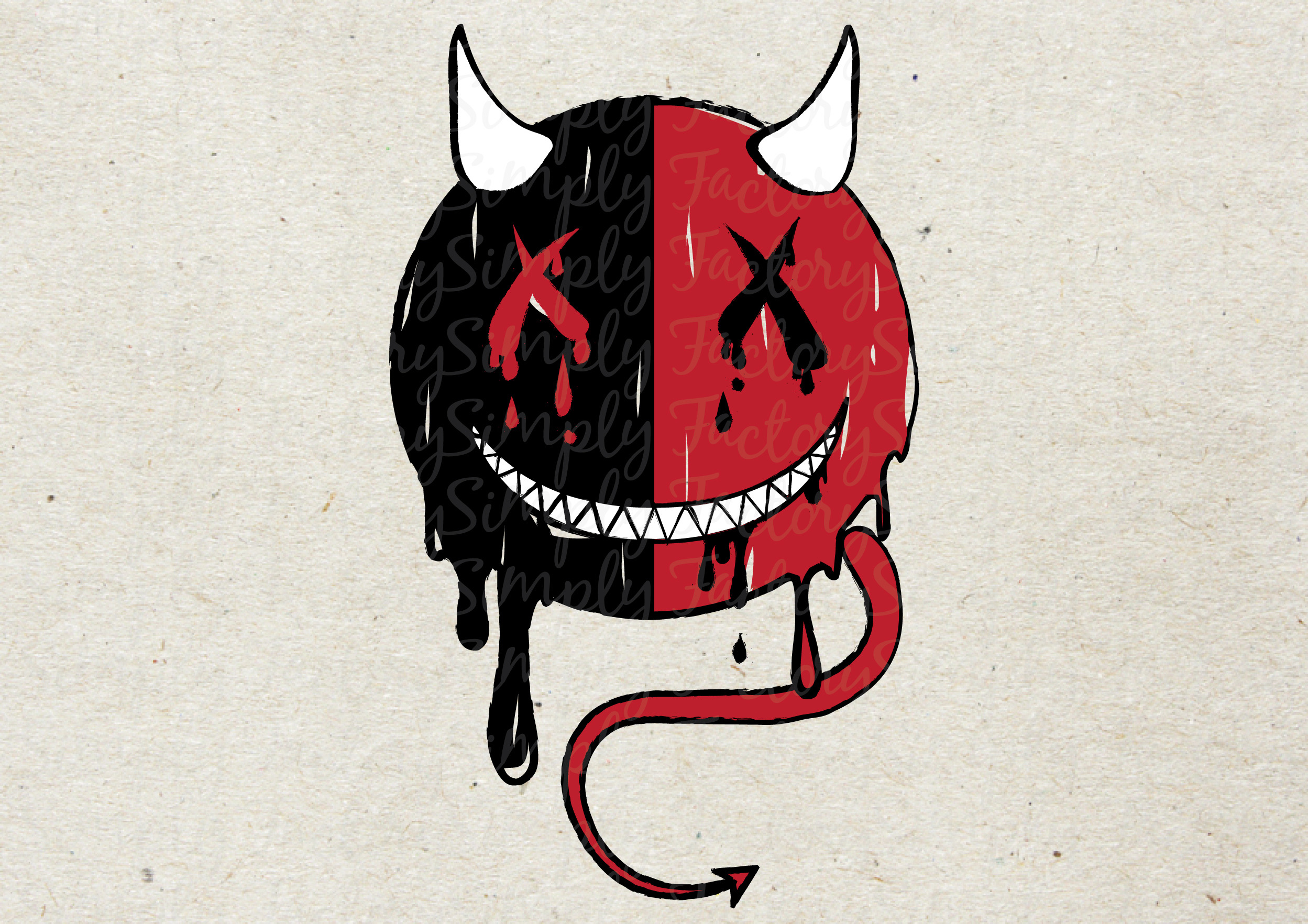 Devil Smile Face, an Illustration by Simply Factory